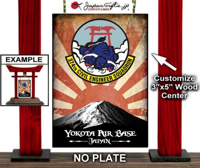 (SMALL) 12" Tall RED Torii Gate "CUSTOMIZED" NO-PLATE (374th CES award ...