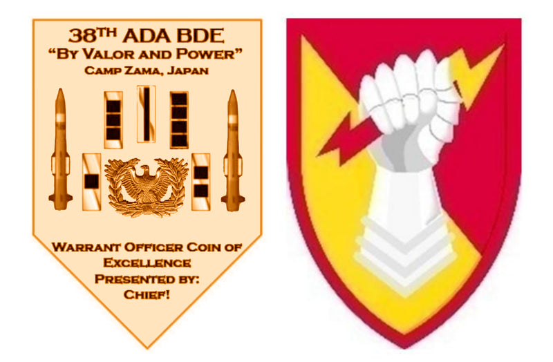 38th ADA BDE "CUSTOMIZED" Camp Zama (50qty Coins) Gold Polished Platin ...