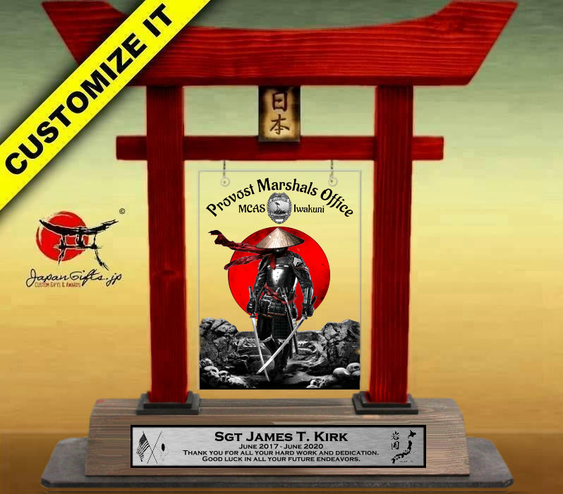 (LARGE) 14" Torii Gate w/Metal Plate/Acrylic Center #T-L044-AMP ...